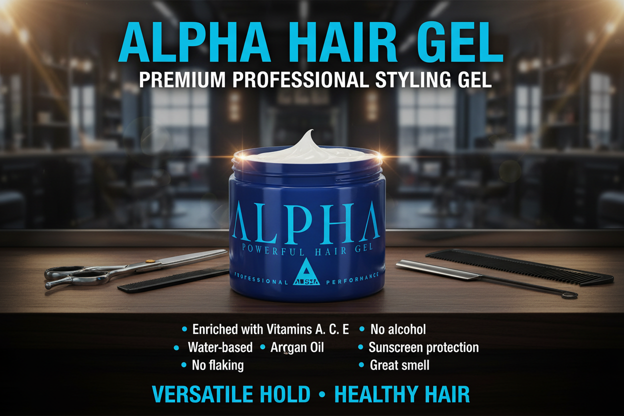 Alpha hair gel 16 oz( blue jar)white gel – Barber & Beauty Supplies Candy's